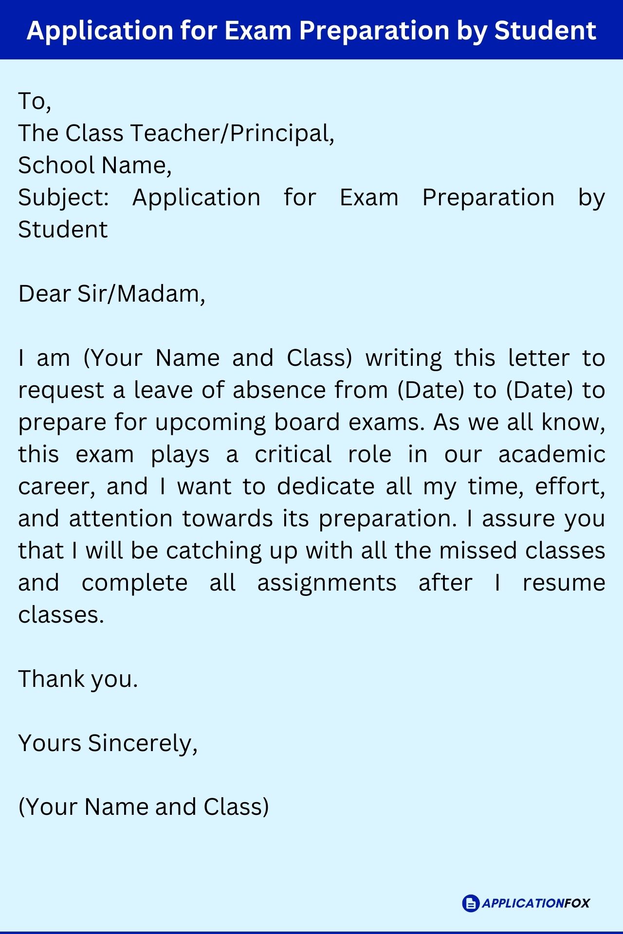 (7+ Samples) Application for Leave in School