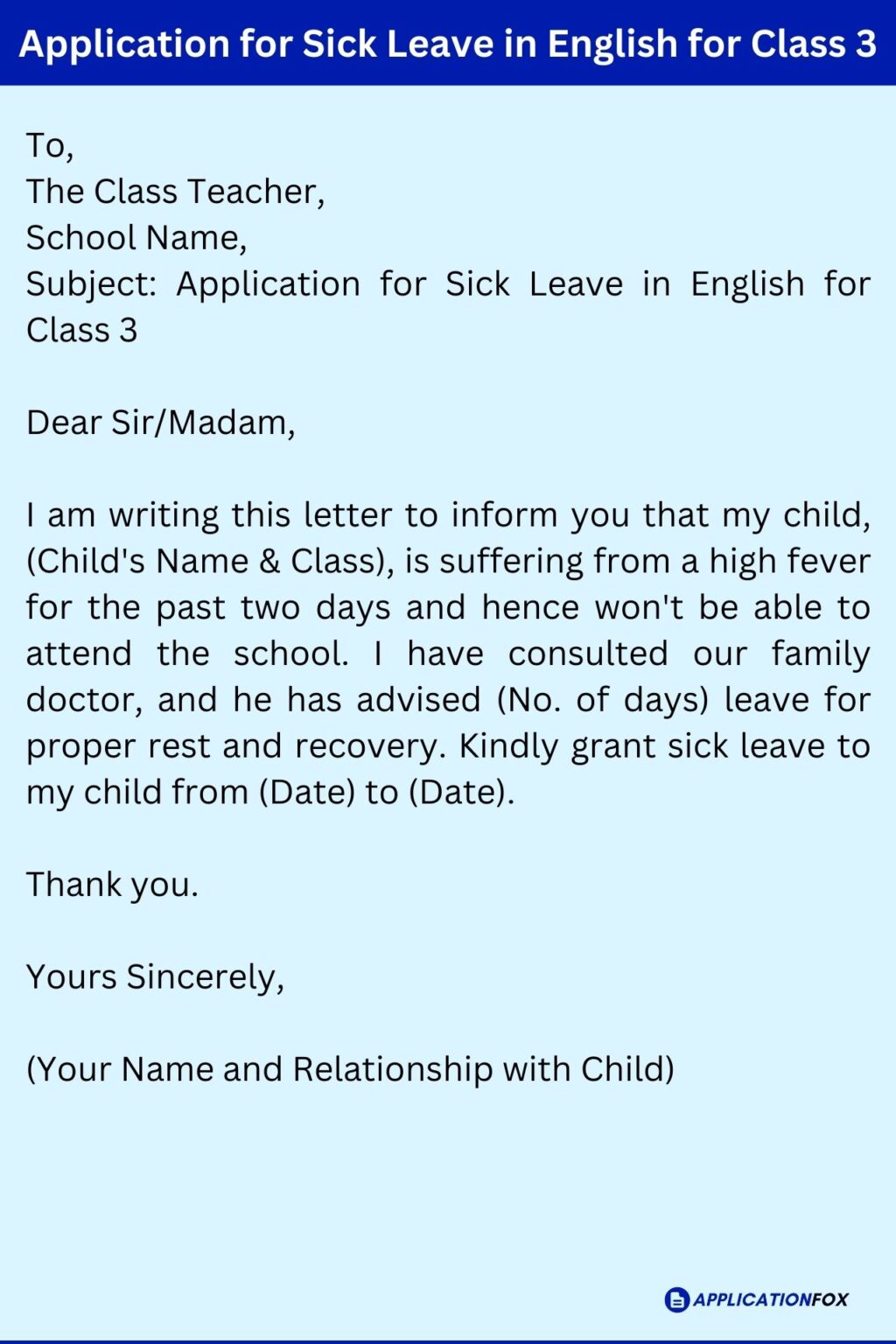 (7+ Samples) Application for Leave in School