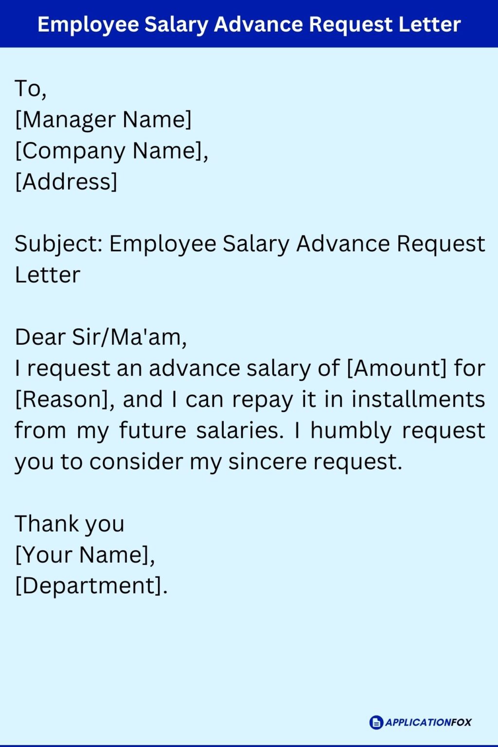 (9+ Samples) Application for Advance Salary