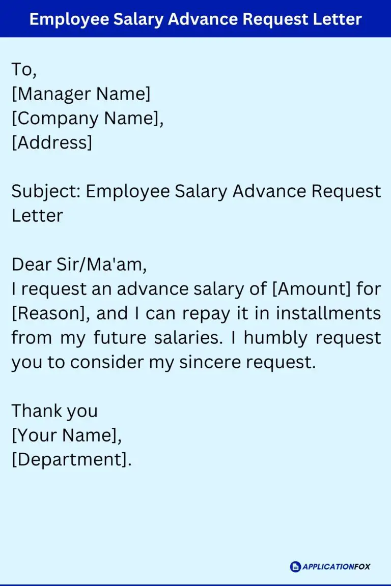 (9+ Samples) Application for Advance Salary