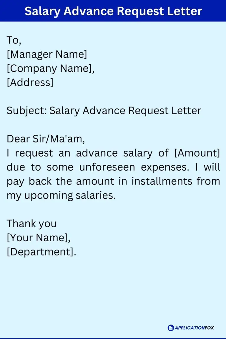 (9+ Samples) Application for Advance Salary