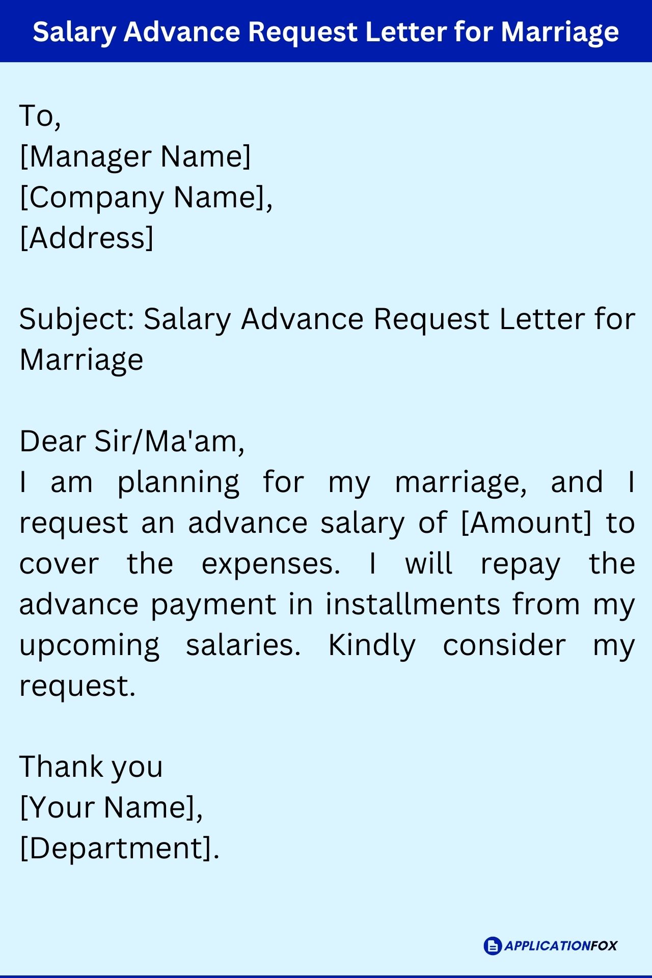 (9+ Samples) Application for Advance Salary