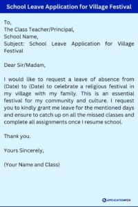 (7+ Samples) Application for Leave in School