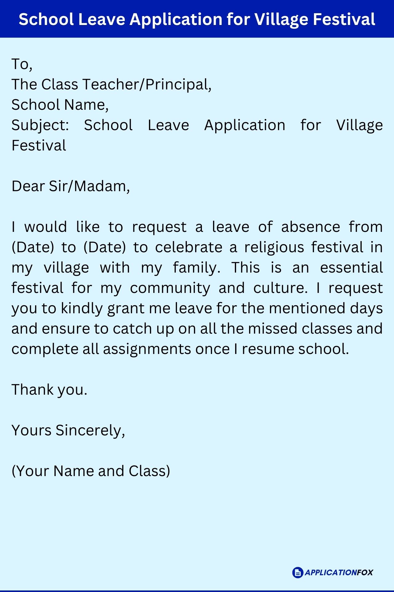 (7+ Samples) Application for Leave in School