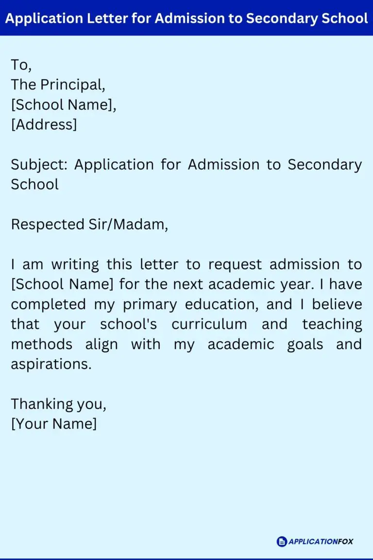 (9+ Samples) Application for School Admission