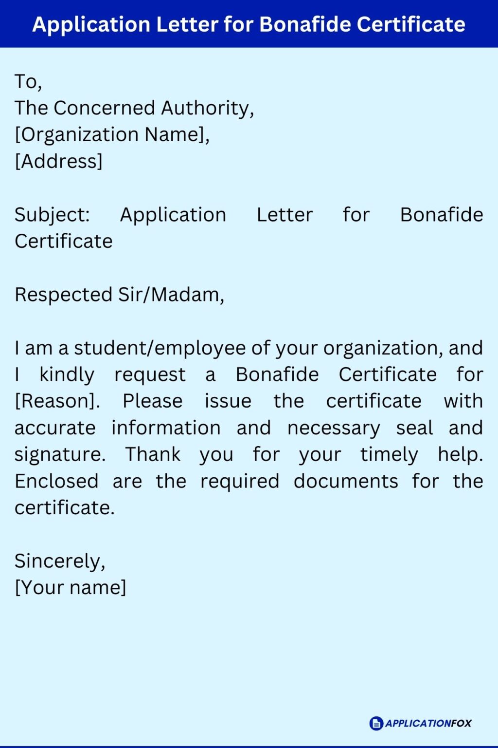 (9+ Samples) Application for Bonafide Certificate