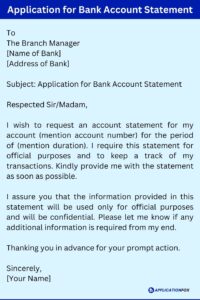 (11+ Samples) - Application for Bank Statement