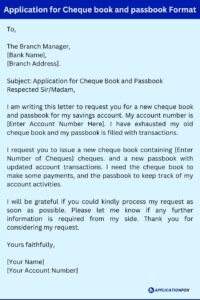 (15+ Samples) - Application for Cheque Book Issue