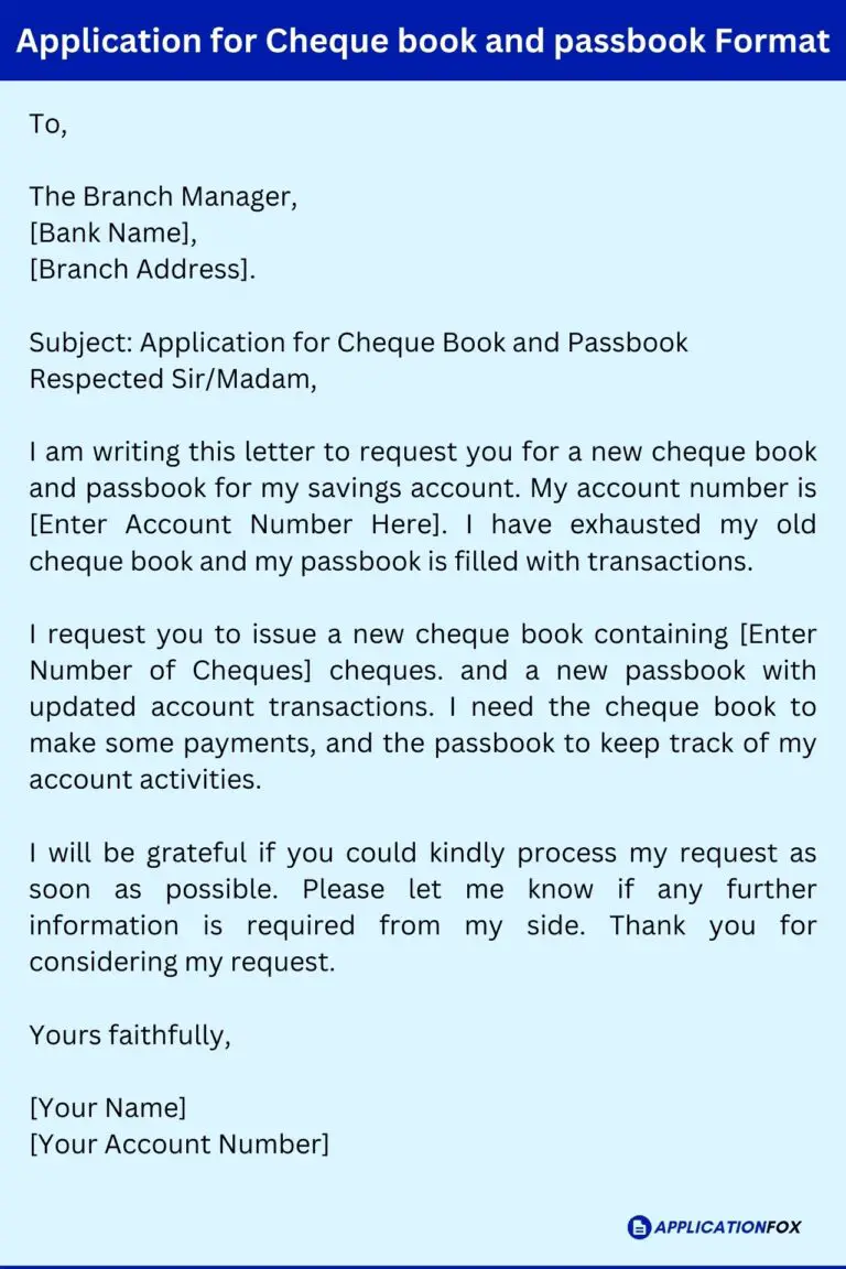(15+ Samples) - Application for Cheque Book Issue