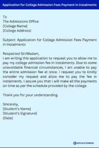 (7+ Samples) Application for Fee Instalments