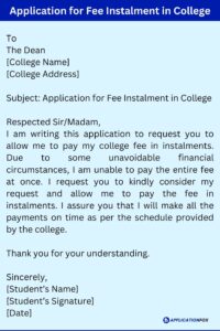 (7+ Samples) Application for Fee Instalments