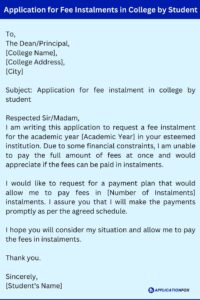 (7+ Samples) Application for Fee Instalments