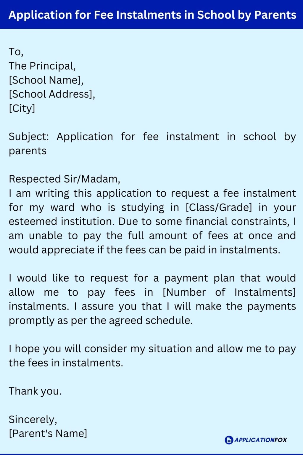 (7+ Samples) Application for Fee Instalments