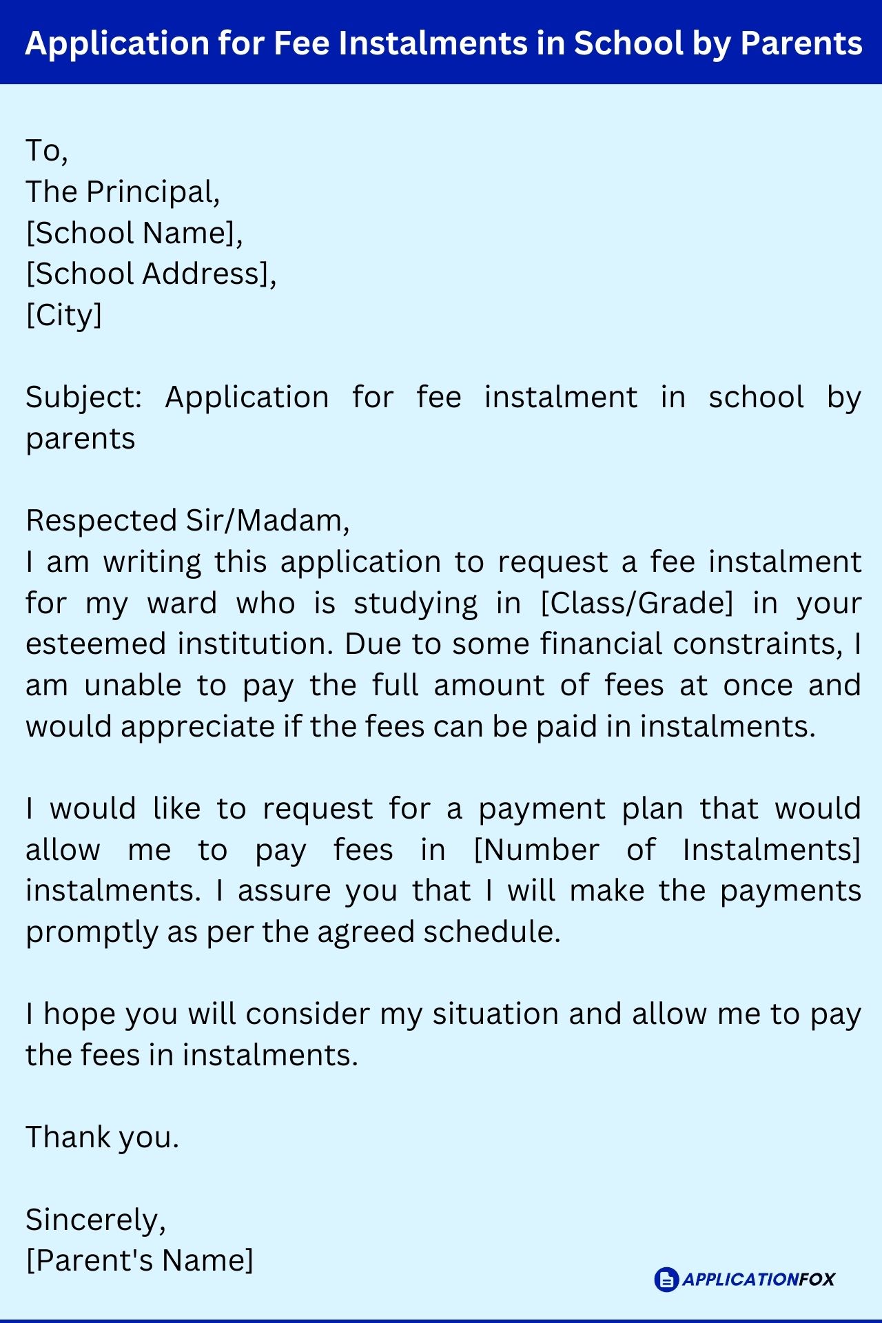 (7+ Samples) Application for Fee Instalments