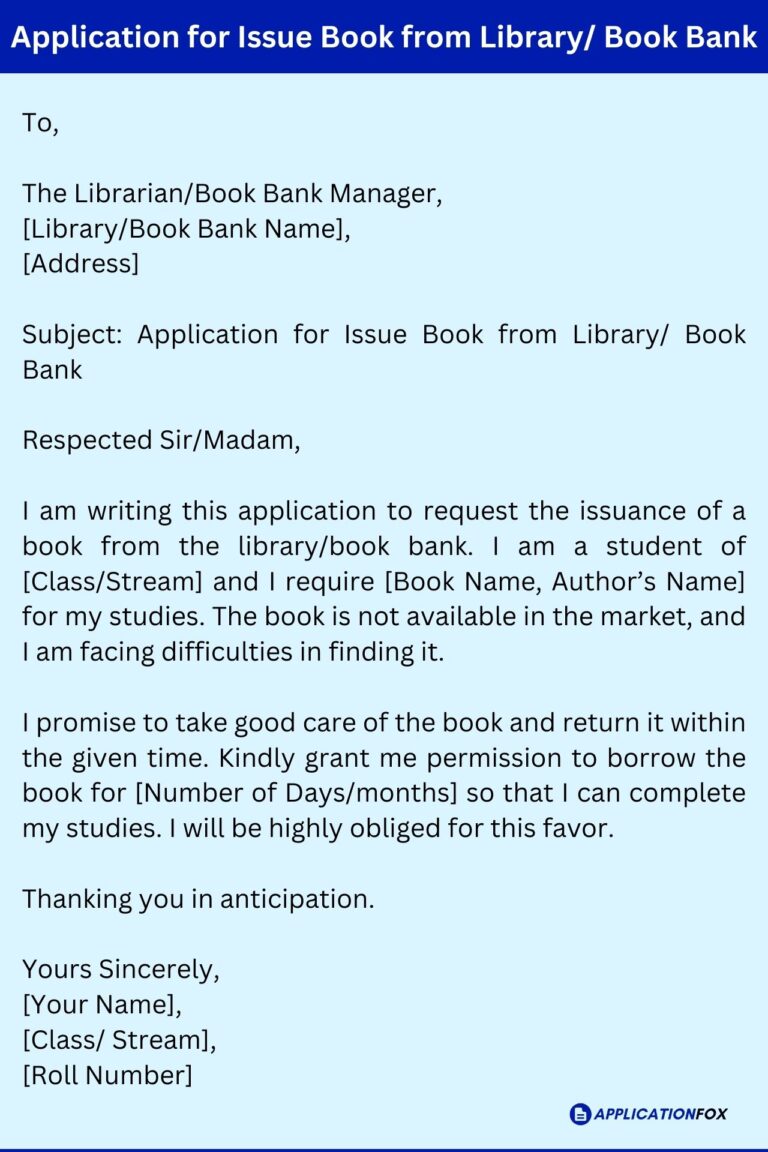 (5+ Samples) Application for Book Bank - ApplicationFox