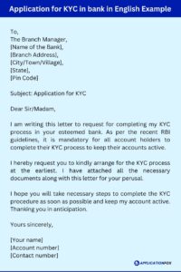 Application for KYC Update in Bank - 7+ Samples, Formatting Tips, and FAQs