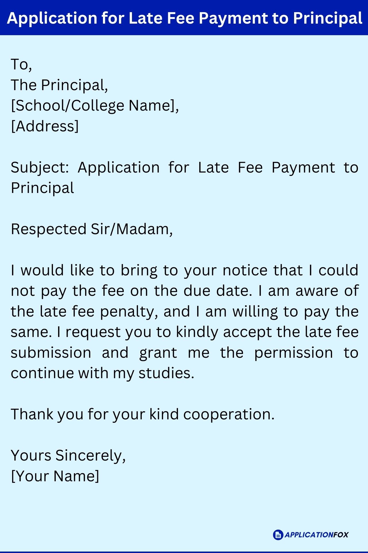 (7+ Samples) Application for Late Fee Submission (7+ Samples) Application for Late Fee Submission