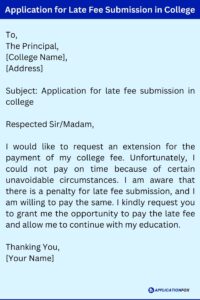(7+ Samples) Application for Late Fee Submission