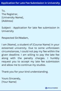 (7+ Samples) Application for Late Fee Submission