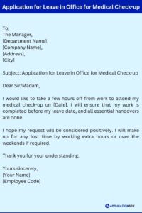 (5+ Samples) Medical leave application for office