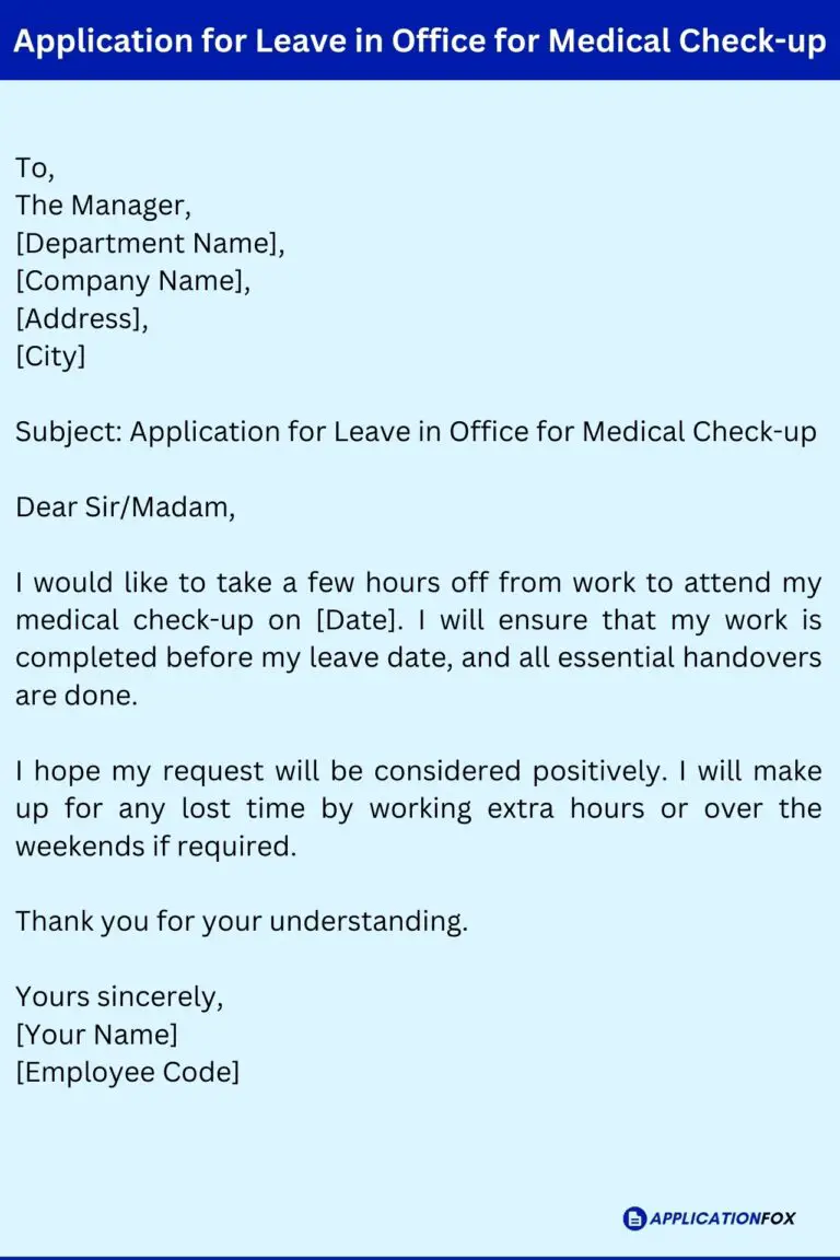 (5+ Samples) Medical leave application for office