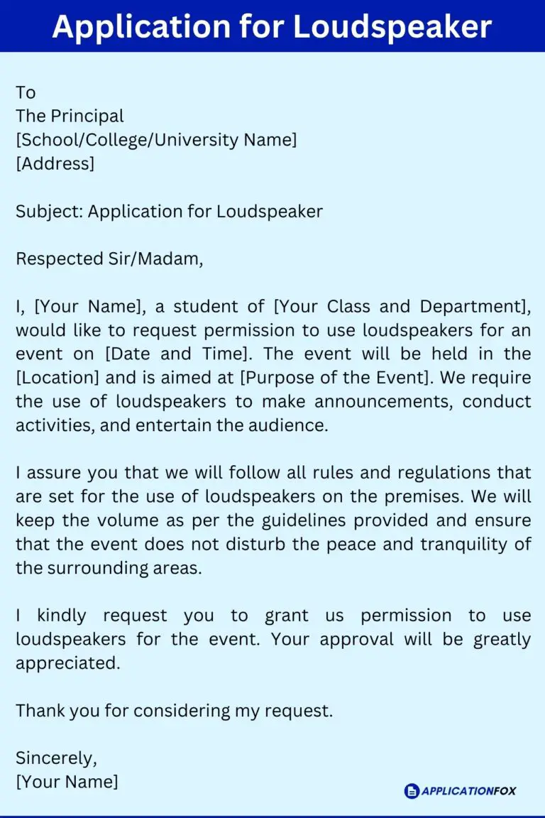 (7+ Samples) Application for Loudspeakers - ApplicationFox