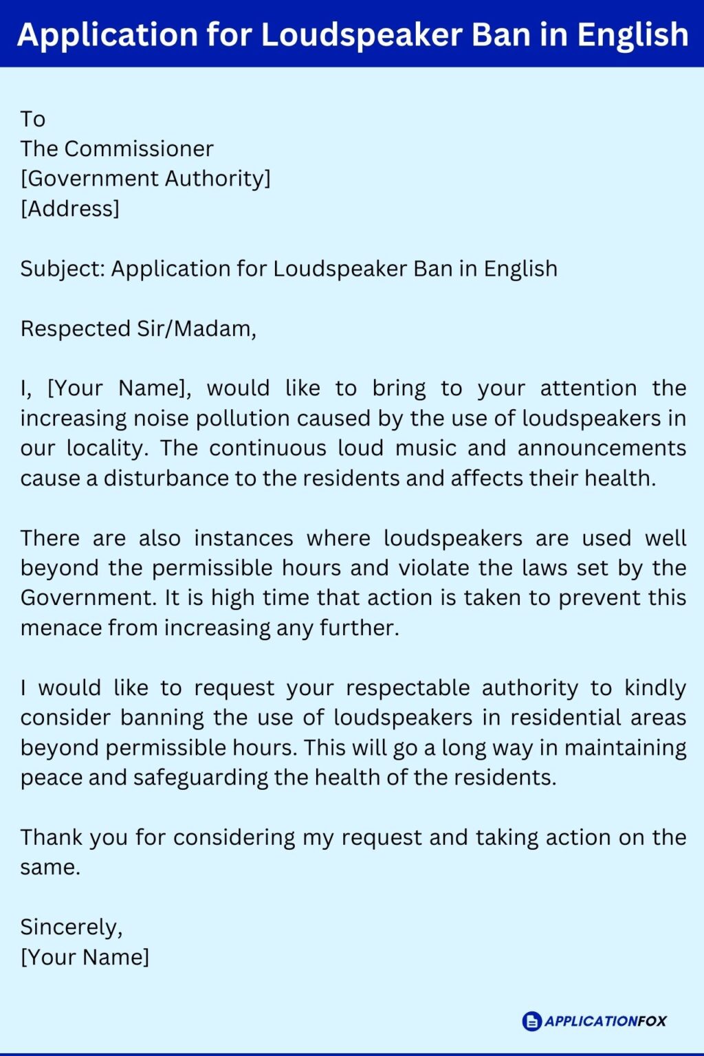 (7+ Samples) Application for Loudspeakers - ApplicationFox