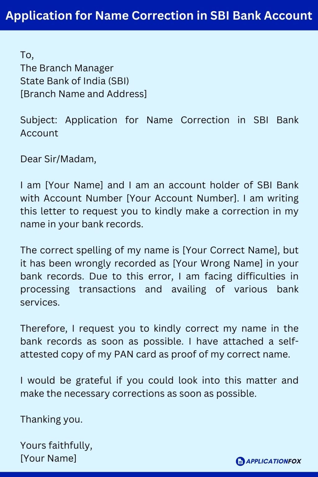 (11+ Samples) - Application for Name Change in Bank Account