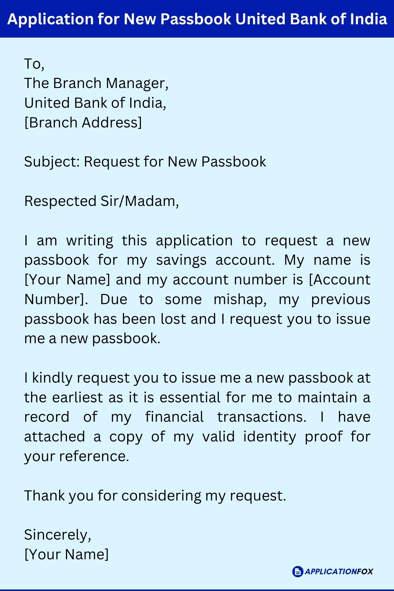 (13+ Samples) - Application for New Passbook