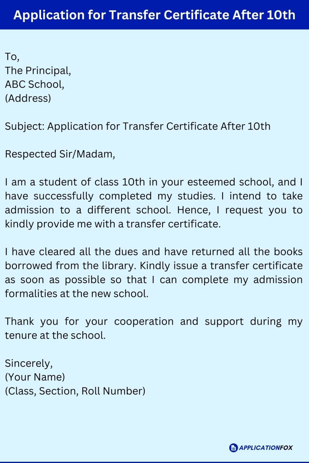 (7+ Samples) Application for Transfer Certificate