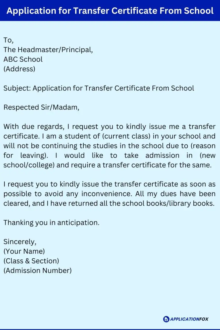 (7+ Samples) Application for Transfer Certificate