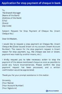 (15+ Samples) - Application for Cheque Book Issue