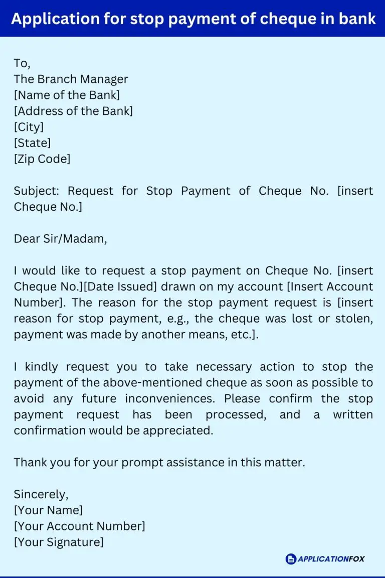 (15+ Samples) - Application for Cheque Book Issue