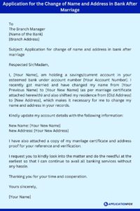 (11+ Samples) - Application for Address Change in Bank