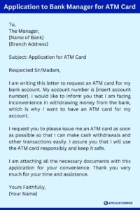 (7+ Samples) - Application for New ATM Card
