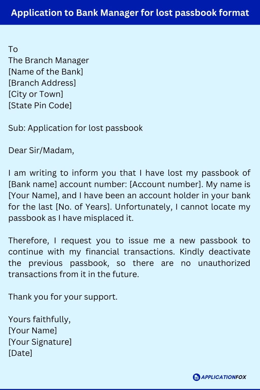 (8+ Samples) - Bank Passbook Missing Letter