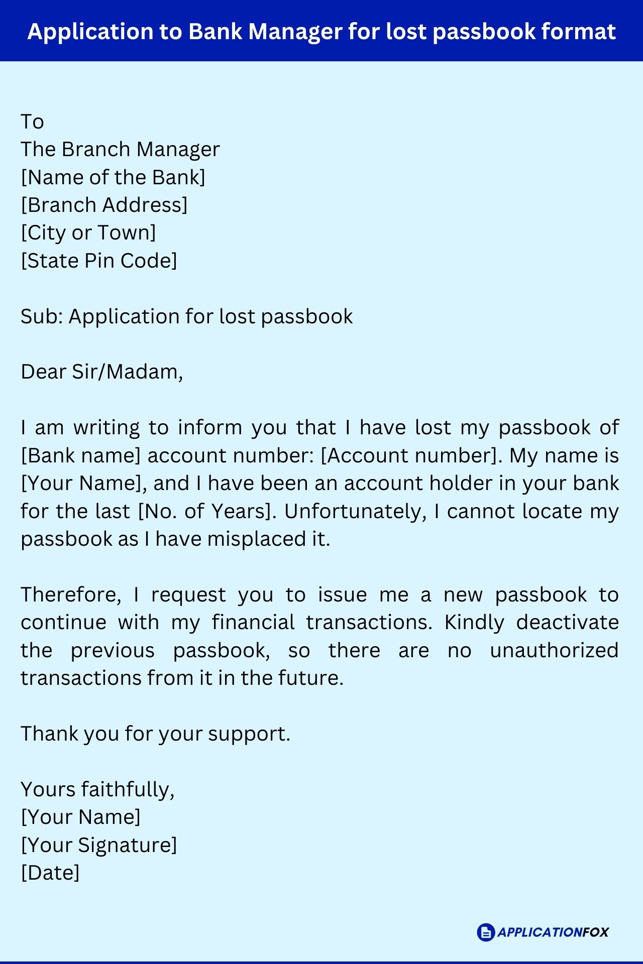 (8+ Samples) - Bank Passbook Missing Letter