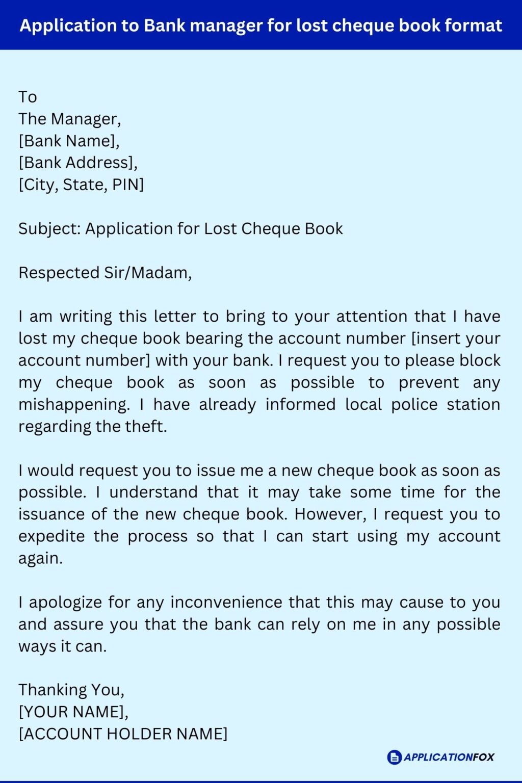 (15+ Samples) - Application for Cheque Book Issue