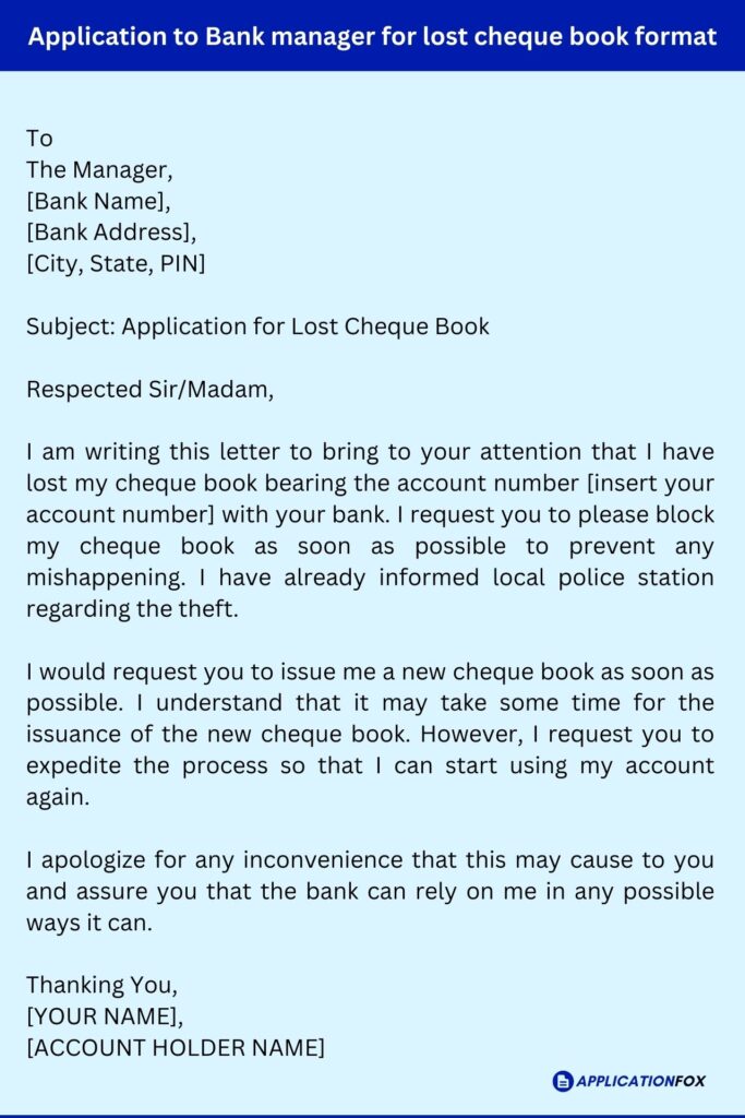  15 Samples Application For Cheque Book Issue