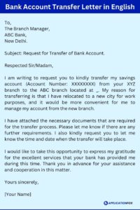 (11+ Samples) - Application for Bank Account Transfer