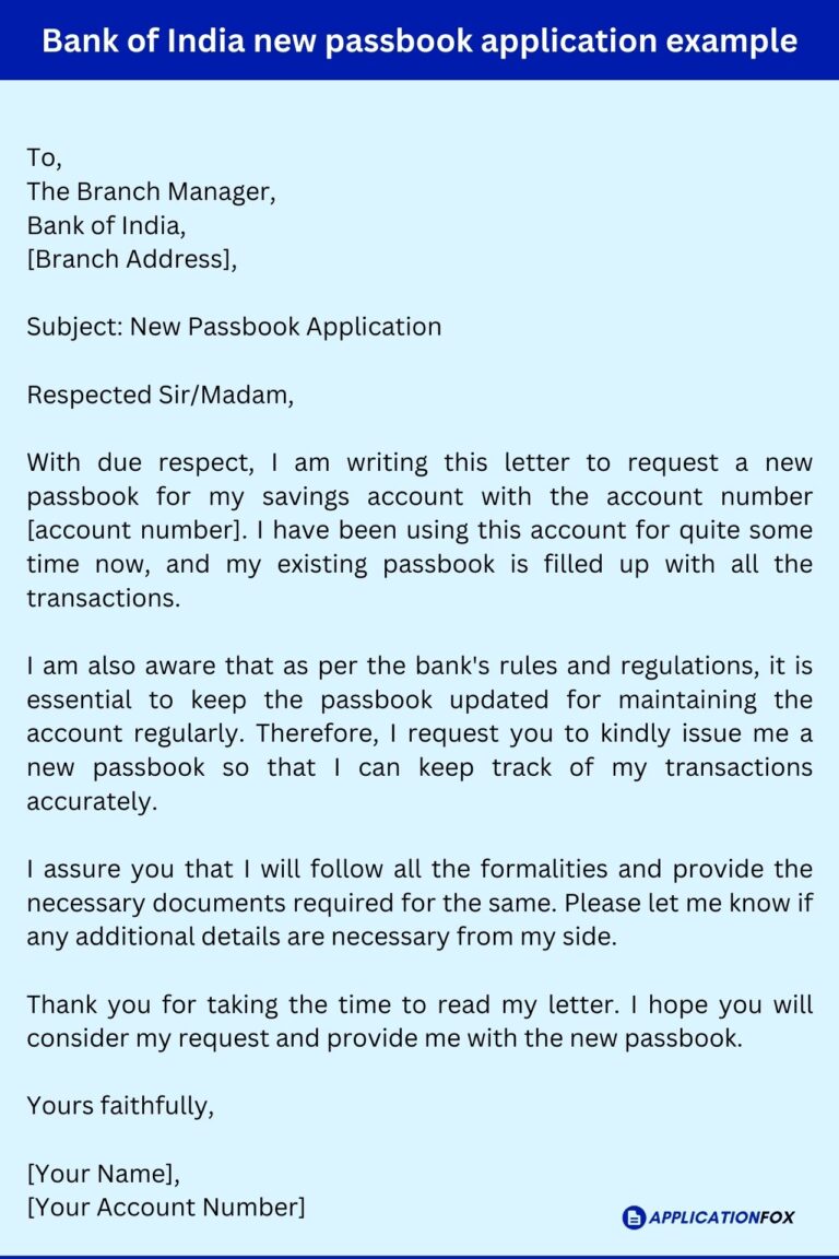 (8+ Samples) - Bank Passbook Missing Letter