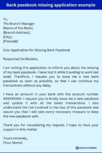 (8+ Samples) - Bank Passbook Missing Letter