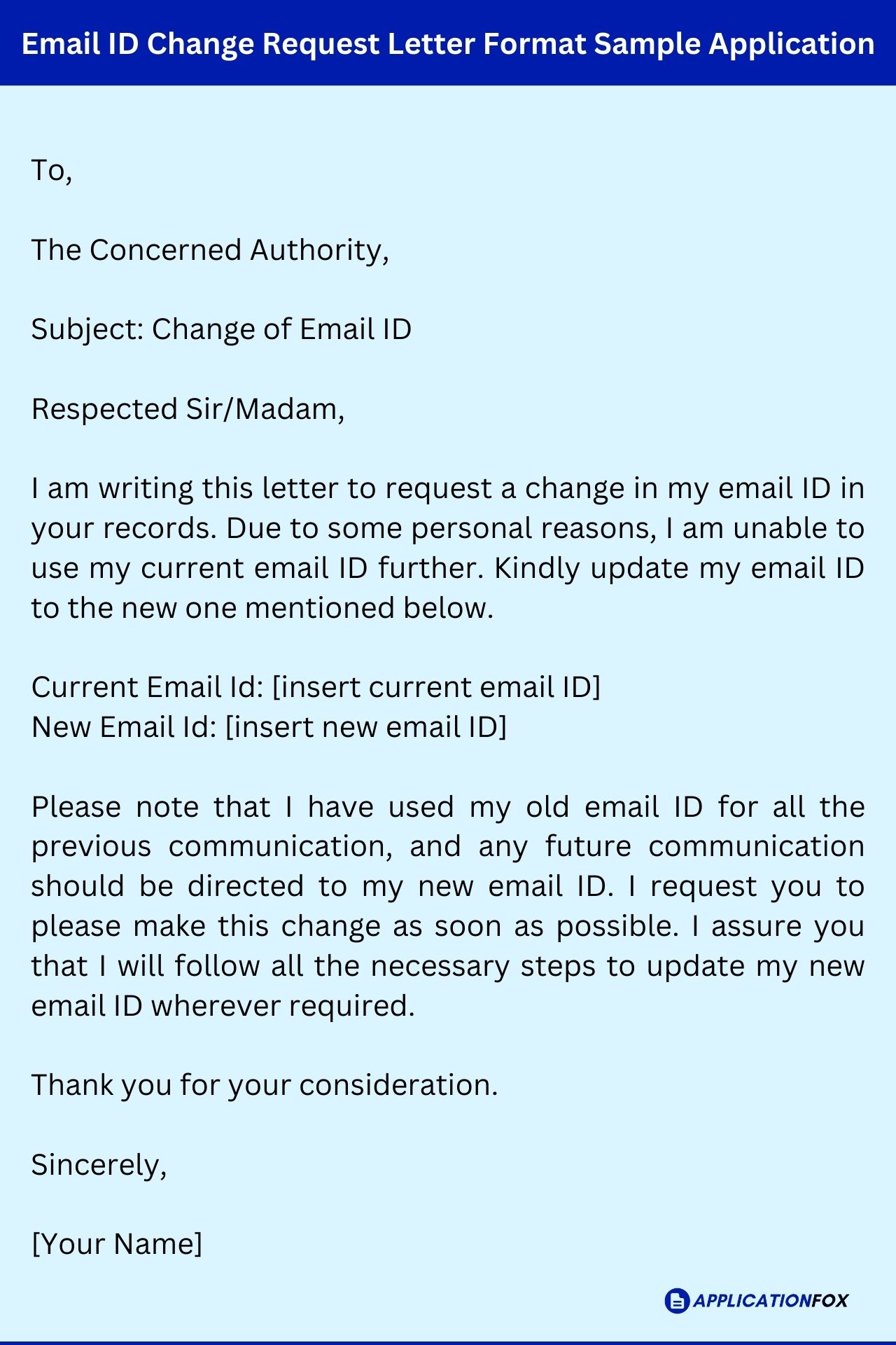5 Application For Update Email ID In Bank Account 5 Application For Update Email ID In Bank Account