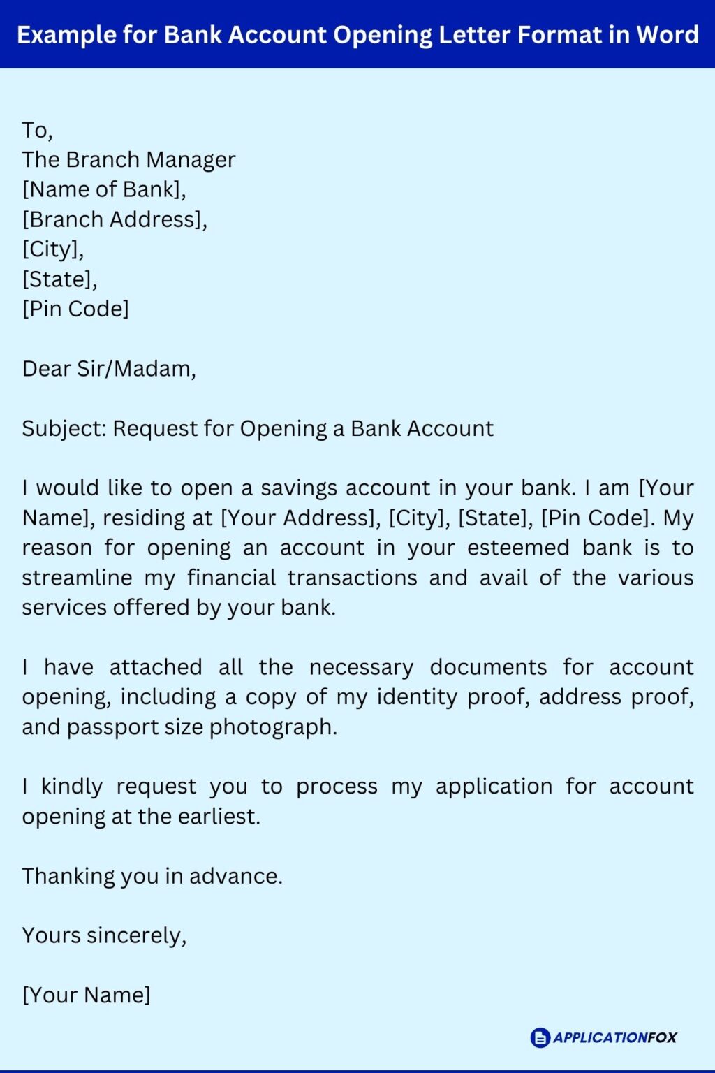 (9+ Samples) - Application for Opening Bank Account (9+ Samples) - Application for Opening Bank Account