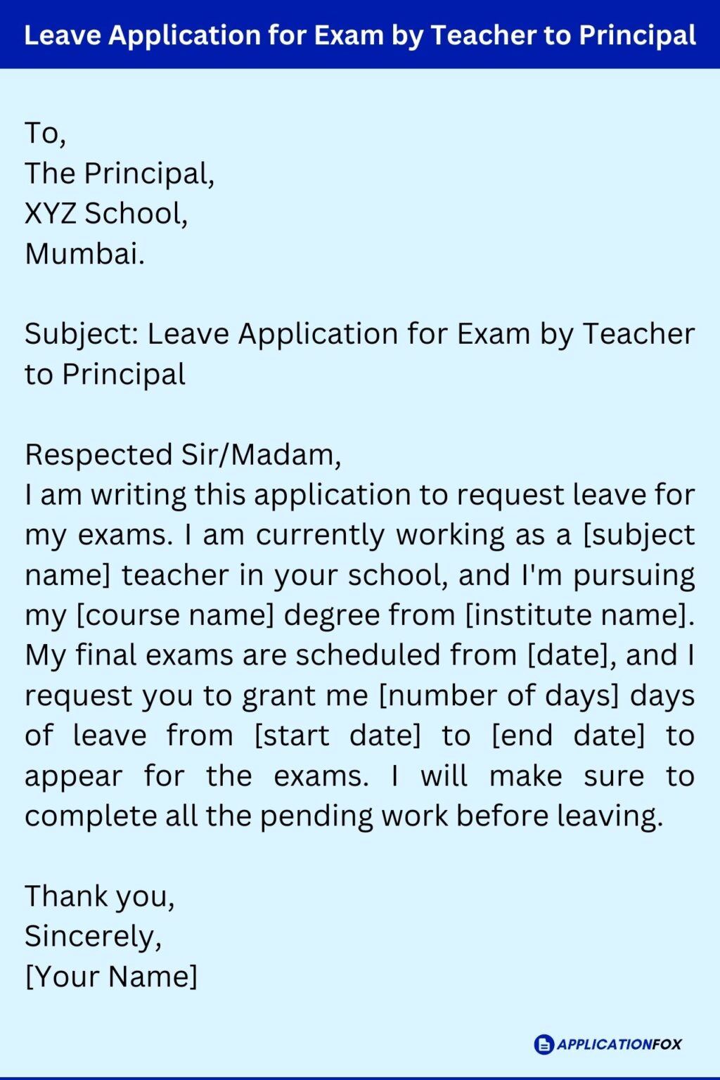 (6+ Samples) - Leave Application for Exam Preparation