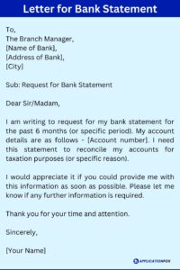 (11+ Samples) - Application for Bank Statement
