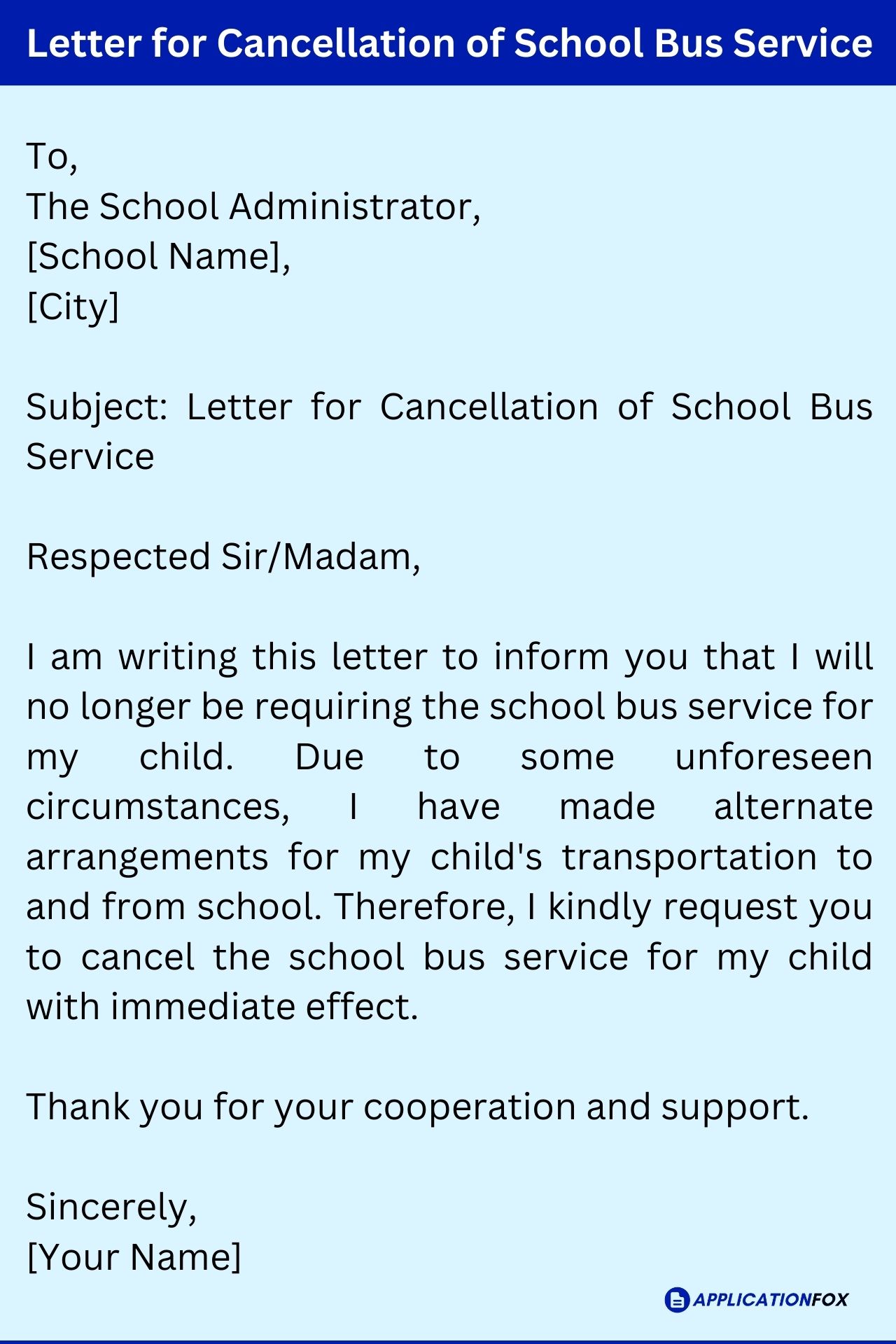  3 Samples Application For Bus Fee Refund ApplicationFox