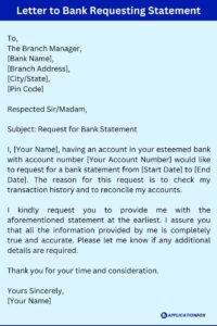 (11+ Samples) - Application for Bank Statement