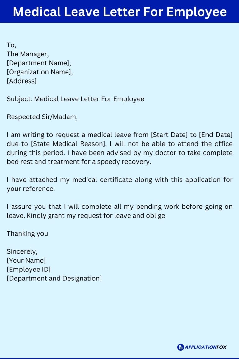 7+ Medical Leave Application For Government Employee