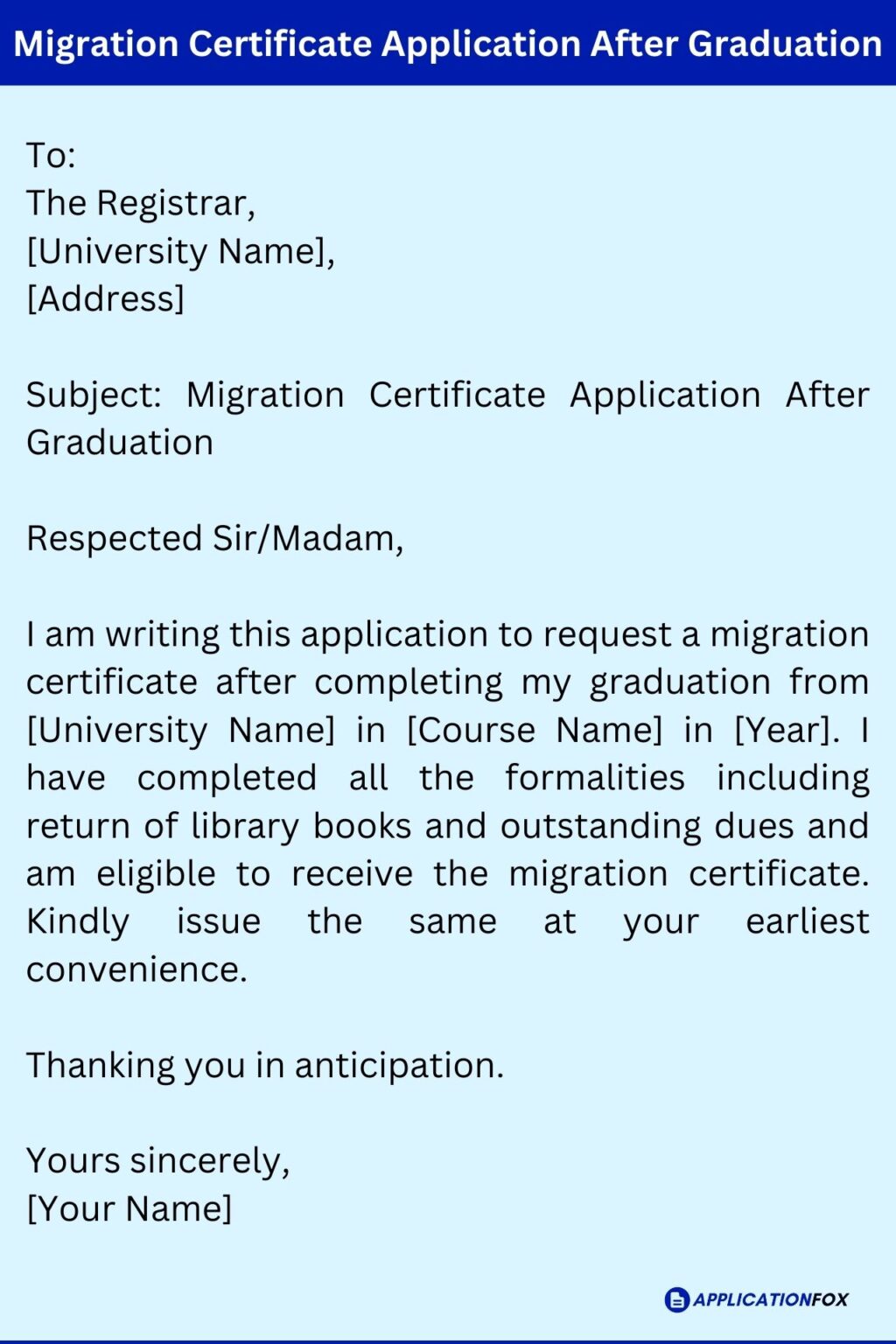 (7+ Samples) - Application for Migration Certificate (7+ Samples) - Application for Migration Certificate